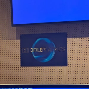 Dolby Atmos Home Theatre Signs Signage Cinema Decor Laser Router Gold ...