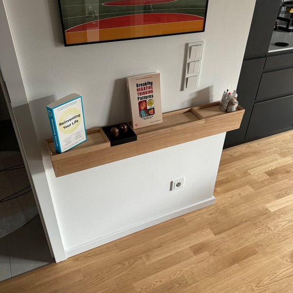 Floating Console Table floating Shelf Floating Wall Cabinet Entryway ...