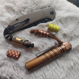 Streak Brass EDC Bead / Every Day Carry / Paracord Bead / | Etsy