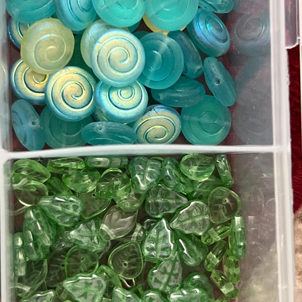 NEW COLORS * 13mm Snail Shell Bead - Czech Glass Beads - Various Colors ...