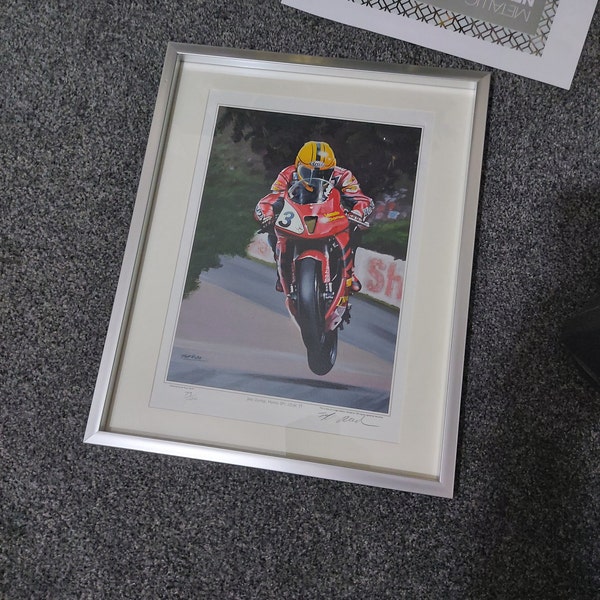 Michael Dunlop Limited Edition Art Print by Jeff Rush Motorcycle Racing ...