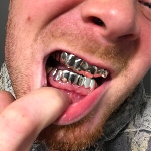 Custom Silver Grillz 925 Sterling Silver Teeth Real Solid Silver Grill ...