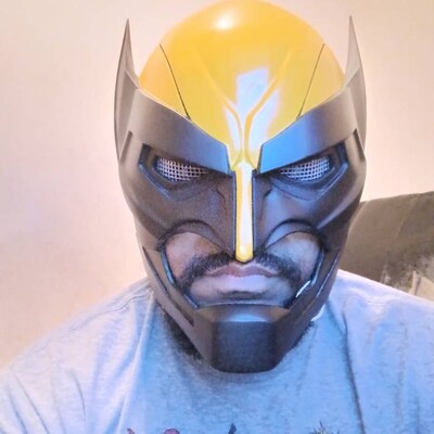 Wolverine Battle Armored Cowl Ver. 1 for Cosplay Yellow/blue - Etsy
