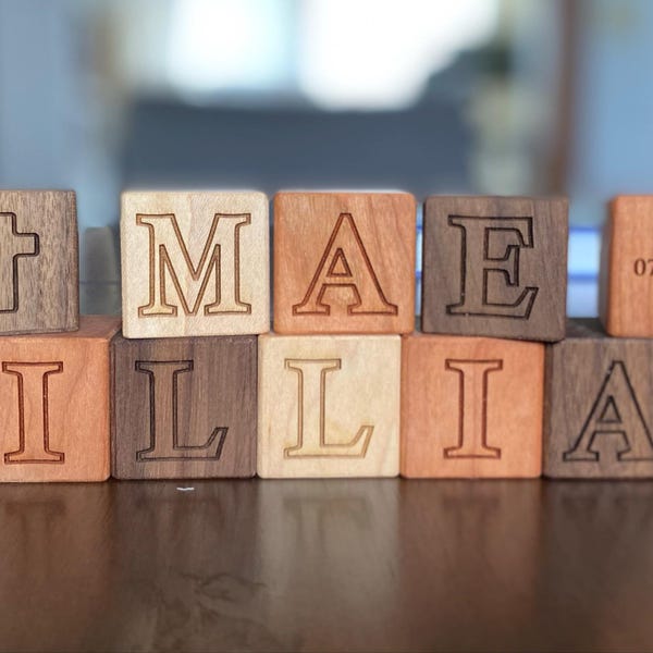 BAPTISM NAME BLOCKS - Personalized Baby or Child's Christening or ...