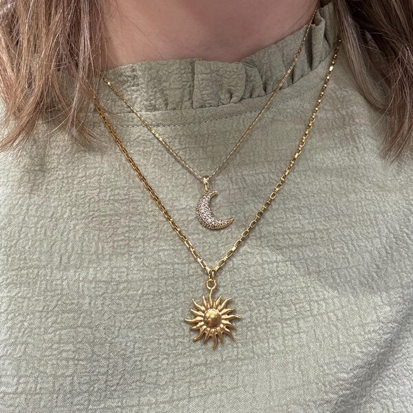 Sun Necklace, Dainty Sun Necklace, Sunburst Necklace, Sunshine Necklace ...