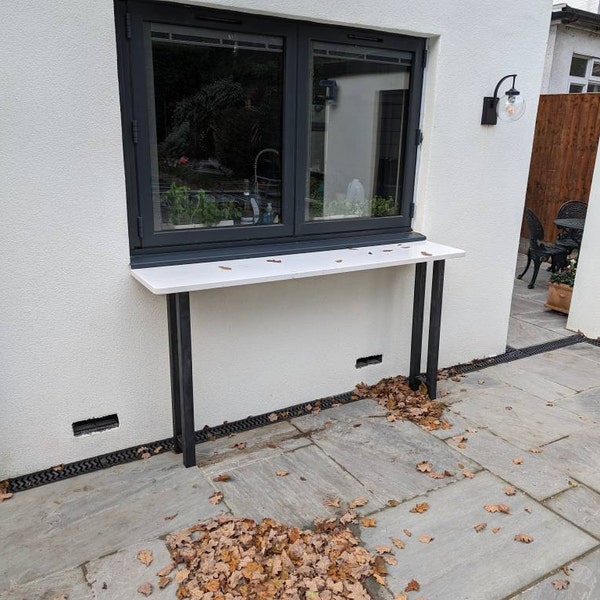 Floating Desk Shelf Bracket Kitchen Bar Breakfast Table Wall Mounted ...