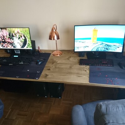 Bespoke Rustic Gaming Desk With A Frame Industrial Legs - Etsy UK