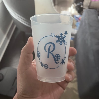 Custom Frosted Cups Monogram Wedding Favors Wedding Cups - Etsy