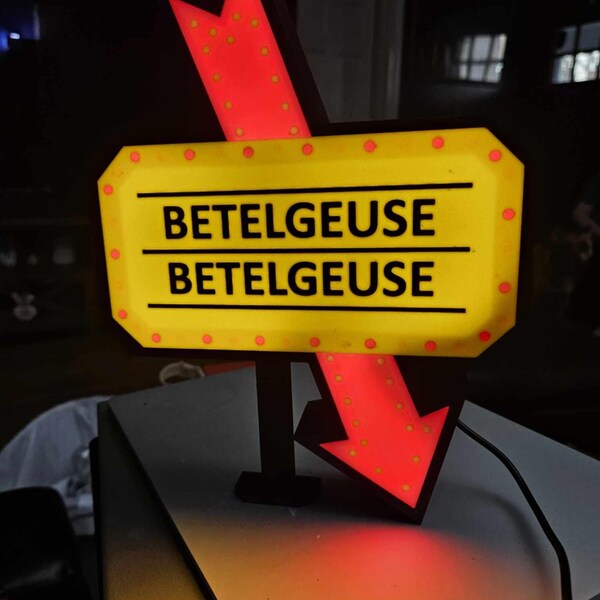 Beetlejuice Inspired "it's Showtime" LED Sign-halloween Decor, Light-up ...