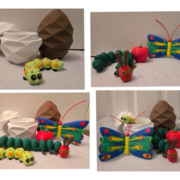 Hungry Caterpillar Articulated 3D Model - Etsy