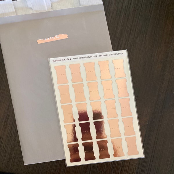 Blank Foiled Tab Stickers - Etsy