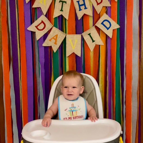 Happy Birthday Burlap Banner, Happy Birthday Bunting, Happy Birthday ...
