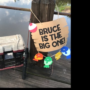 Fishing Party BAIT BAR Fish & Bobber Freestanding Sign | Etsy