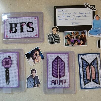 BTS Logo Photocard Cross Stitch Pattern PDF Instant Download - Etsy