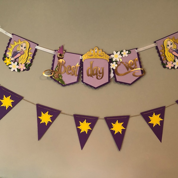 Rapunzel Banner | Disney Princesses Theme Party Decor | Princess ...