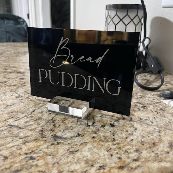 Buffet Wedding Food Menu Acrylic Signs, Dessert Table Titles, Entree ...