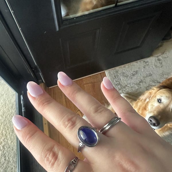 Adult Mood Ring, Silver Plated Color Changing Mood Ring, Size 7 8 9 10 ...