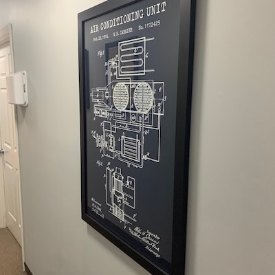 Air Conditioning Patent Print, Industrial Decor, Gift for HVAC ...