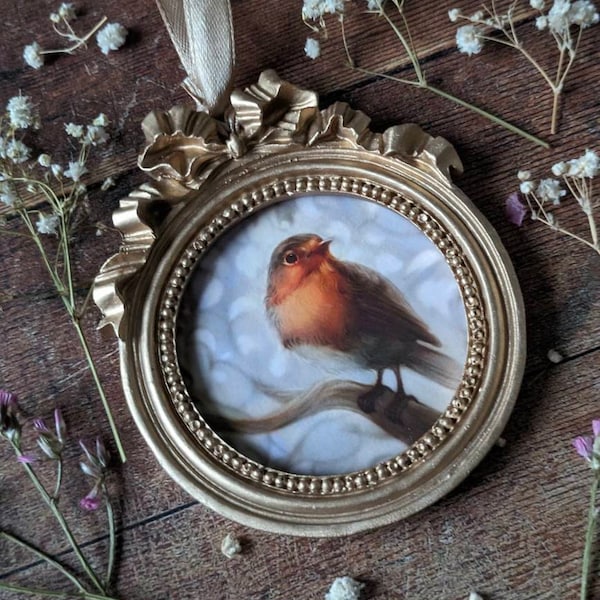 Miniature Round Plaster Frame in 6 Metallic Colours - Etsy