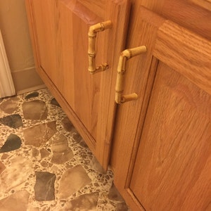 Bamboo Wood Drawer Pull Real Bamboo Root Tropical Tiki Island Decor - Etsy