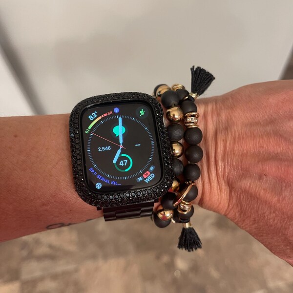 Apple Watch ULTRA Watch Case White Gold Pave Lab Diamond Watch Cover ...