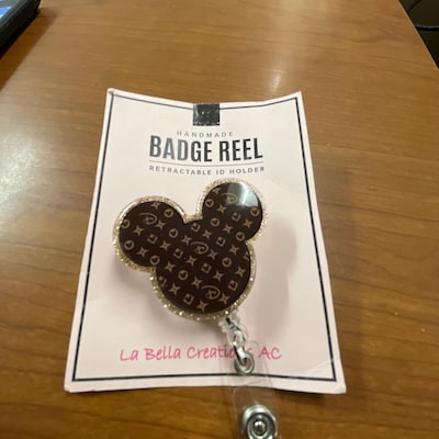 Sonogram Tech Minnie Mouse With Bow Badge Reel/pin - Etsy