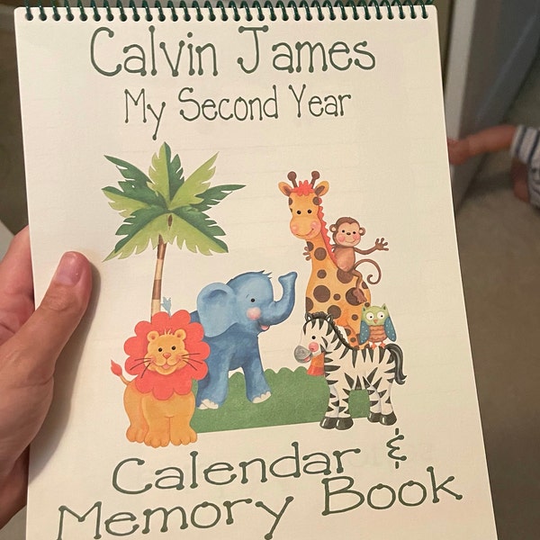 First Year Baby Calendar and Memory Book for GIRL 13 Month Calendar ...