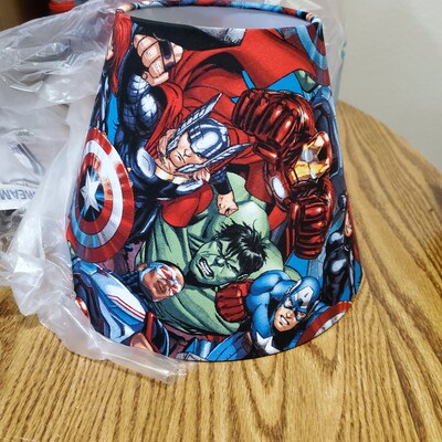 Marvel Lamp Shade. Thor Captain America Hulk Ironman Black - Etsy