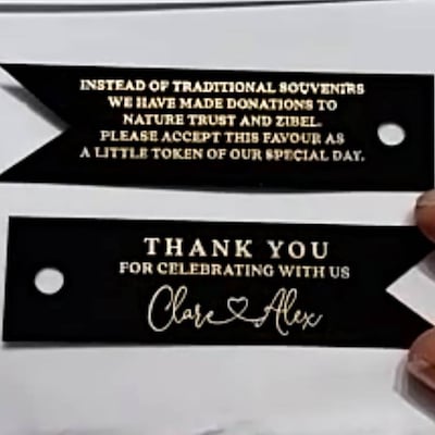 Backside Tag Printing Fees Fully Customize Your Wedding Tags, Wedding ...