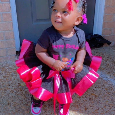 Giraffe Tutu Set, Giraffe Outfit, Kid's Birthday Tutu With Name, Brown ...