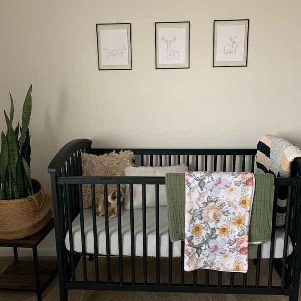 Woodland Nursery Decor for Shelf, Woodland Animal Set, Nursery Prints ...