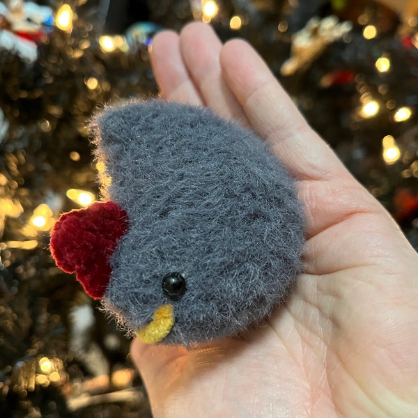 Tiny Crochet Chicken | Chicken Plushie | Farmhouse Chicken | Handmade ...