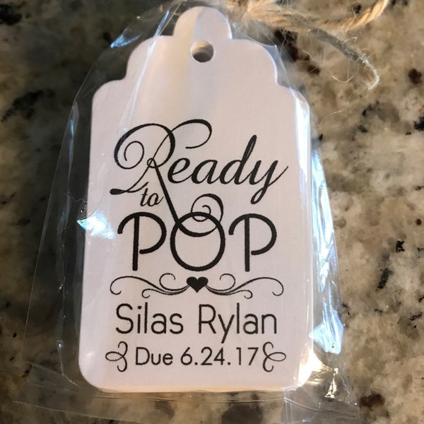 Fixin' to Pop Baby Shower Favor Kits-3 TAG COLORS | Popcorn Favor-20 ...