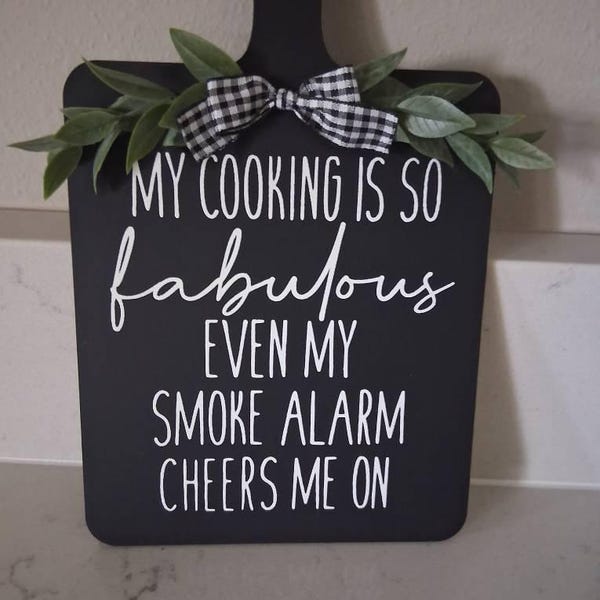My Cooking is so Fabulous Decorative Cutting Board Shaped Sign, Modern ...