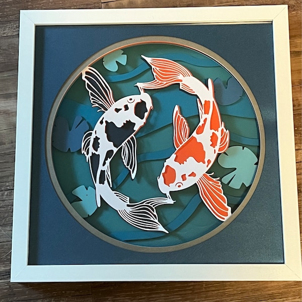 Buy 3D Koi Fish Svg Shadow Box Svg, Fish Svg Online in India - Etsy
