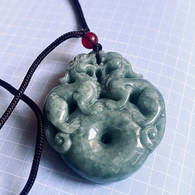 Jade Rabbit Pendant Necklace, Year of the Rabbit Hare Bunny, Chinese ...