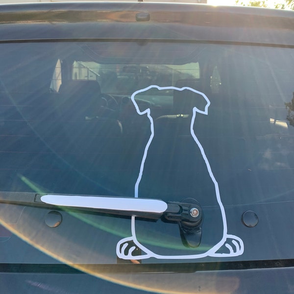 Puppy Dog Windshield Wiper - Di Cut Decal - Home/laptop/computer/truck ...