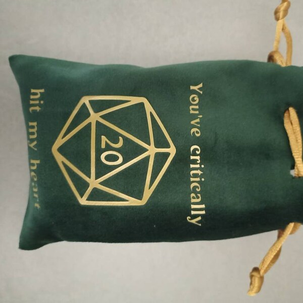 Half Orc and Ax Race Themed Red Velor Dice Bag. Available in 3 Sizes ...