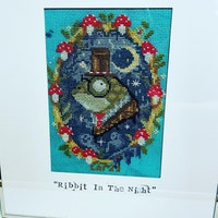 Detective Toadesky Cross Stitch Pattern, Frog Color Chart, Embroidery ...