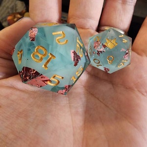 Cursed Dread Full Polyhedral Sharp Edge Dice Set Black and Copper ...