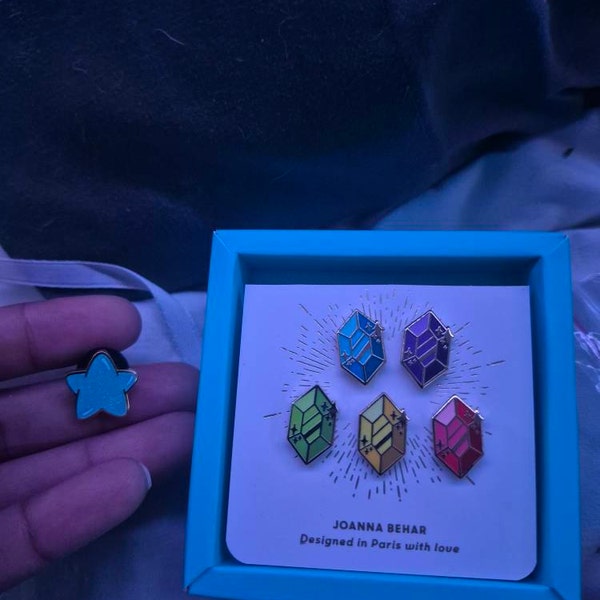 Mini Gem Pins | Crystal Cute Mini Multicolor Gamer Diamond Enamel Pins ...