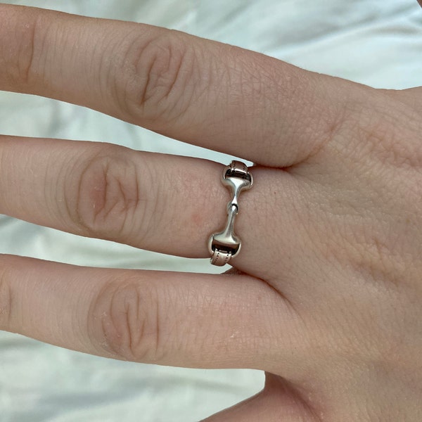 Snaffle Bit Horse Ring - Snaffle Bit Sterling Silver - Equestrian ...
