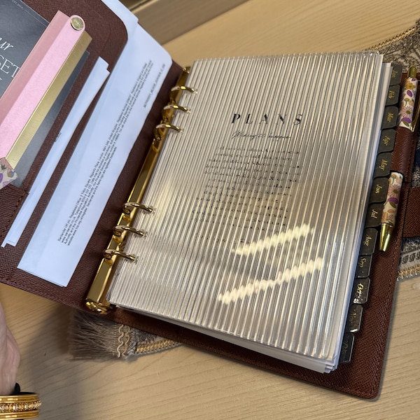Luxury Acrylic Fluted Planner Dashboard A5 | Transparent Fluted Acrylic ...