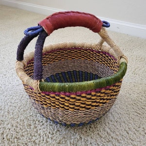 African Rwanda Woven Basket Biko Pink - Etsy