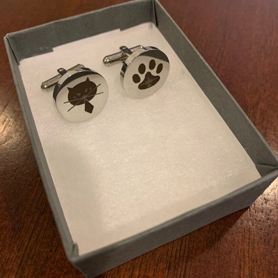 Custom Engraved Logo Cufflinks, Custom Logo Gifts, Engraved Logo Cuff ...