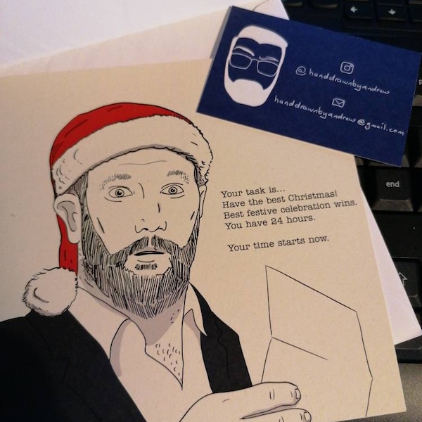 Alex Horne Taskmaster Christmas Card With TM Wax Seal Sticker - Etsy UK