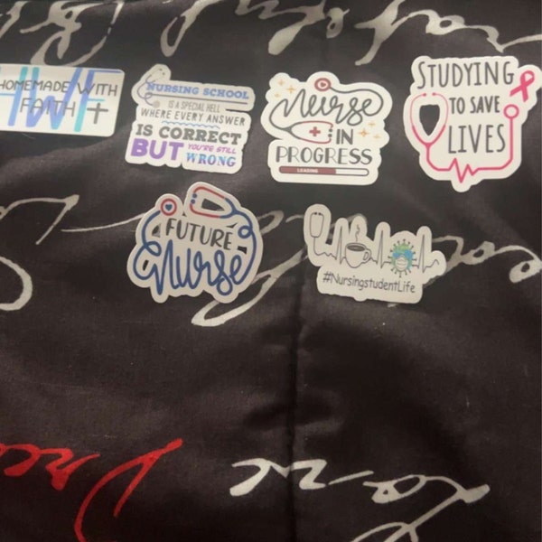 Nursing Student & Nurse Sticker Pack | Holographic | Transparent ...