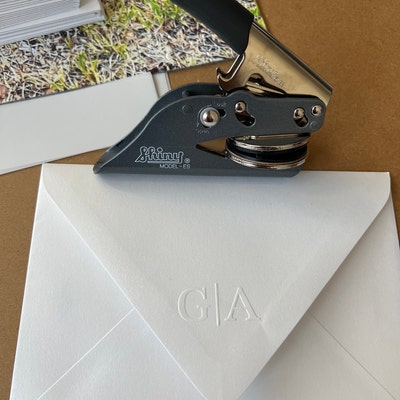 Personalized Monogram Embosser Double Letter Wreath Logo Custom DIY ...