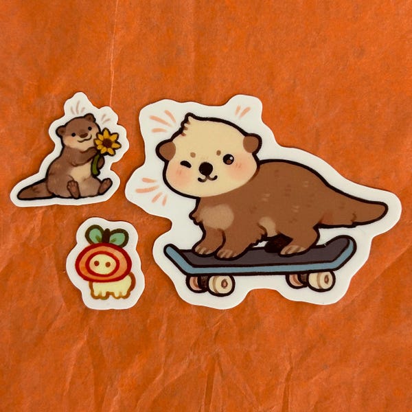 Series 2: Tiny Party Animals Sticker Set of 11 / Mini Animal Stickers ...