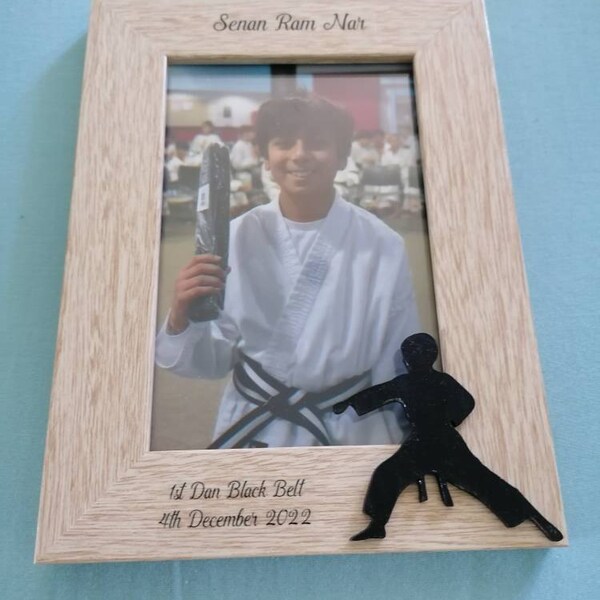 Karate - Personalised Photo Frame - Karate, Black Belt, Martial Arts ...